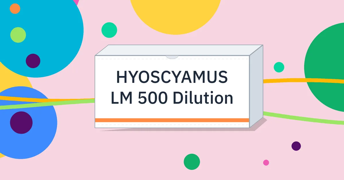 Symbolbild: Packung mit der Aufschrift HYOSCYAMUS LM 500 Dilution (PZN 13693536) – Verfügbarkeit und Bezug in Apotheken in Frankfurt am Main