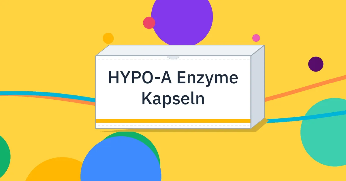 Symbolbild: Packung mit der Aufschrift HYPO-A Enzyme Kapseln (PZN 12589162) – Verfügbarkeit und Bezug in Apotheken in Frankfurt am Main