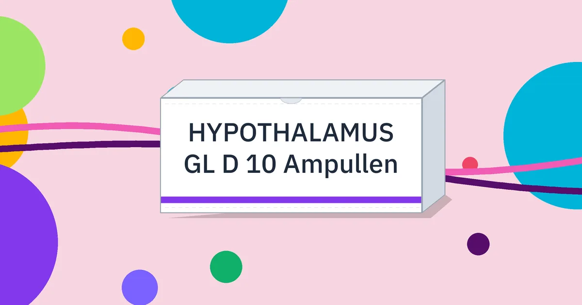 Symbolbild: Packung mit der Aufschrift HYPOTHALAMUS GL D 10 Ampullen (PZN 03356401) – Verfügbarkeit und Bezug in Apotheken in Frankfurt am Main