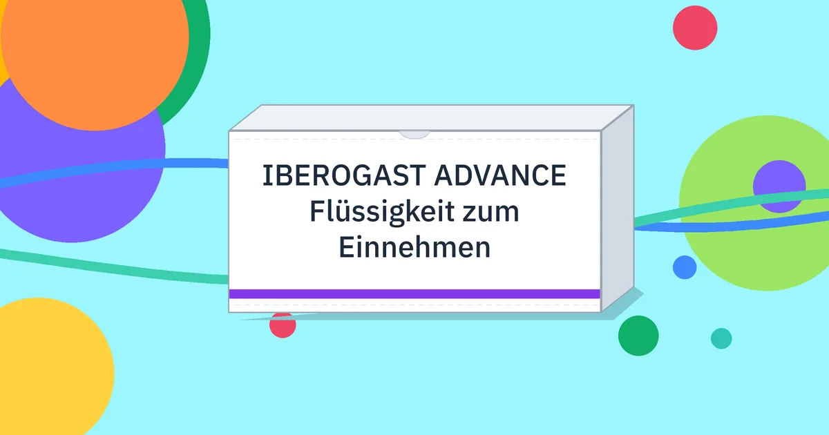 Symbolbild: Packung mit der Aufschrift IBEROGAST ADVANCE Flüssigkeit zum Einnehmen (PZN 16507563) – Verfügbarkeit und Bezug in Apotheken in Frankfurt am Main