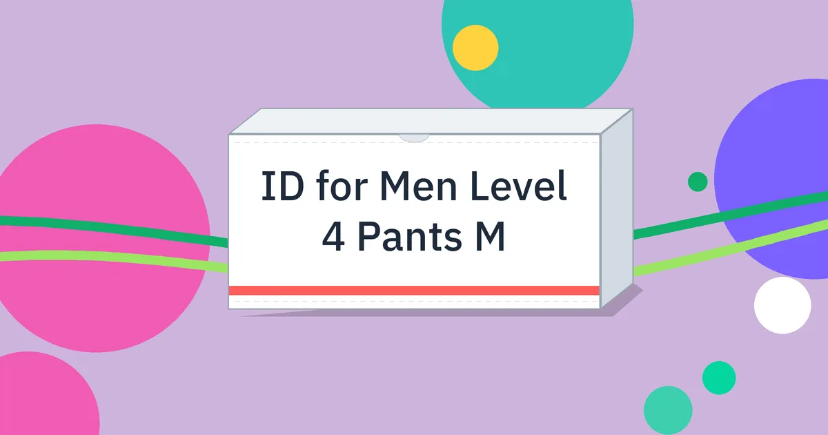 Symbolbild: Packung mit der Aufschrift ID for Men Level 4 Pants M (PZN 17390324) – Verfügbarkeit und Bezug in Apotheken in Frankfurt am Main