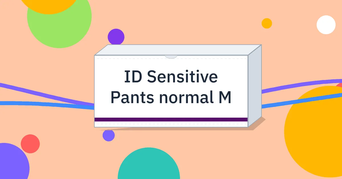 Symbolbild: Packung mit der Aufschrift ID Sensitive Pants normal M (PZN 19893667) – Verfügbarkeit und Bezug in Apotheken in Frankfurt am Main