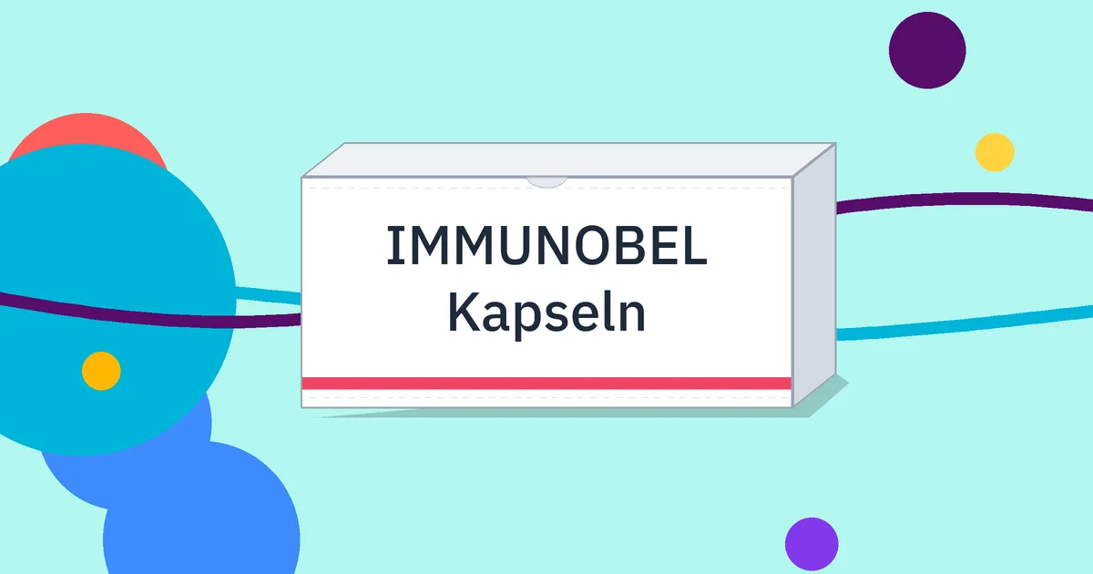 Symbolbild: Packung mit der Aufschrift IMMUNOBEL Kapseln (PZN 16131997) – Verfügbarkeit und Bezug in Apotheken in Frankfurt am Main