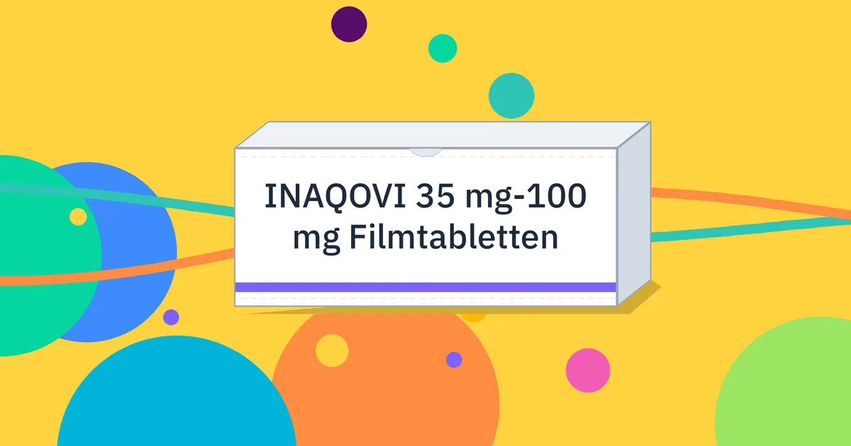 Symbolbild: Packung mit der Aufschrift INAQOVI 35 mg-100 mg Filmtabletten (PZN 19753311) – Verfügbarkeit und Bezug in Apotheken in Frankfurt am Main