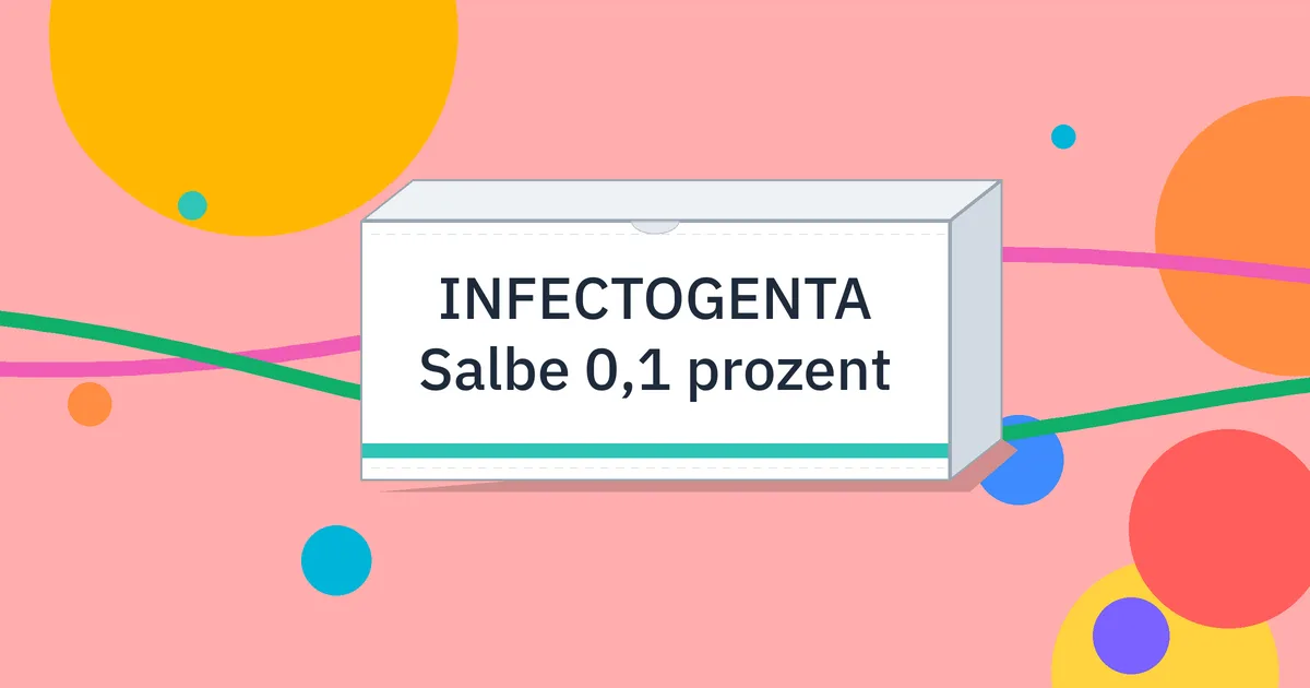 Symbolbild: Packung mit der Aufschrift INFECTOGENTA Salbe 0,1 prozent (PZN 06945144) – Verfügbarkeit und Bezug in Apotheken in Frankfurt am Main