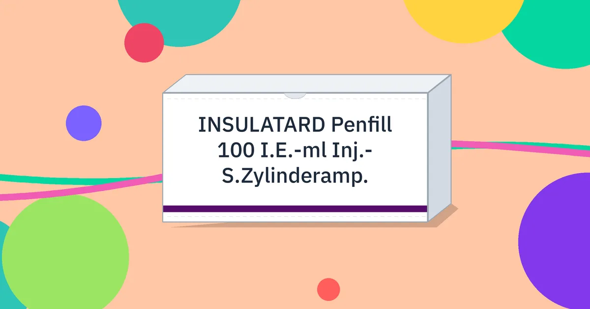 Symbolbild: Packung mit der Aufschrift INSULATARD Penfill 100 I.E.-ml Inj.-S.Zylinderamp. (PZN 00022964) – Verfügbarkeit und Bezug in Apotheken in Frankfurt am Main