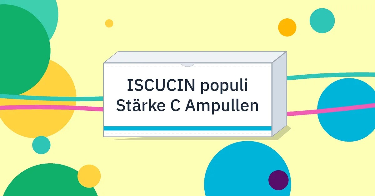 Symbolbild: Packung mit der Aufschrift ISCUCIN populi Stärke C Ampullen (PZN 04429326) – Verfügbarkeit und Bezug in Apotheken in Frankfurt am Main