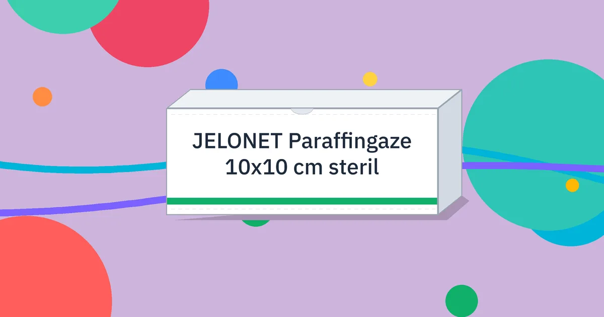 Symbolbild: Packung mit der Aufschrift JELONET Paraffingaze 10x10 cm steril (PZN 16516384) – Verfügbarkeit und Bezug in Apotheken in Frankfurt am Main