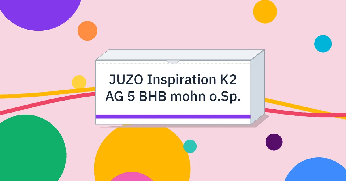 Symbolbild: Packung mit der Aufschrift JUZO Inspiration K2 AG 5 BHB mohn o.Sp. (PZN 14833749) – Verfügbarkeit und Bezug in Apotheken in Frankfurt am Main