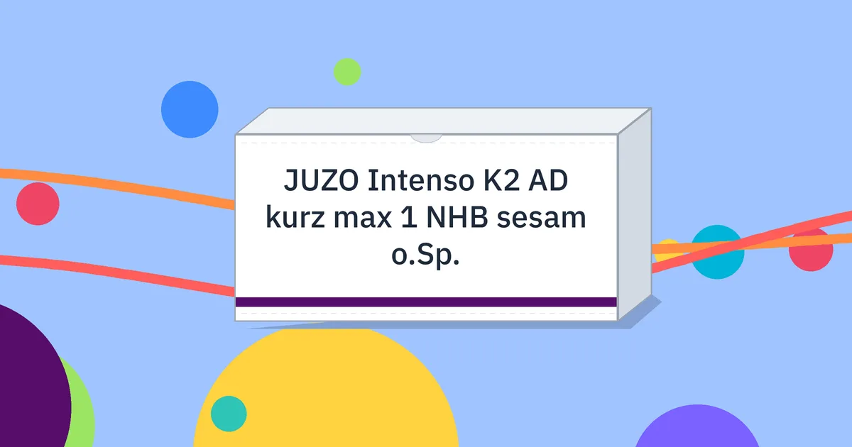 Symbolbild: Packung mit der Aufschrift JUZO Intenso K2 AD kurz max 1 NHB sesam o.Sp. (PZN 18622630) – Verfügbarkeit und Bezug in Apotheken in Frankfurt am Main