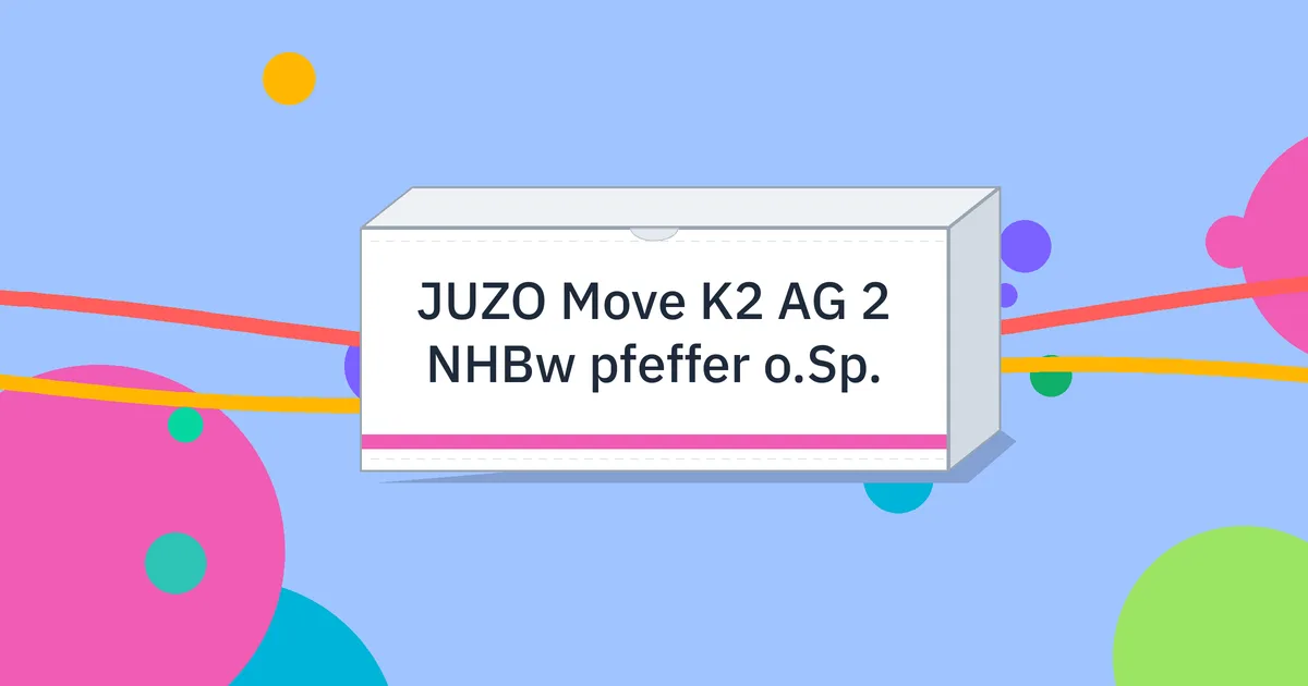 Symbolbild: Packung mit der Aufschrift JUZO Move K2 AG 2 NHBw pfeffer o.Sp. (PZN 16641190) – Verfügbarkeit und Bezug in Apotheken in Frankfurt am Main