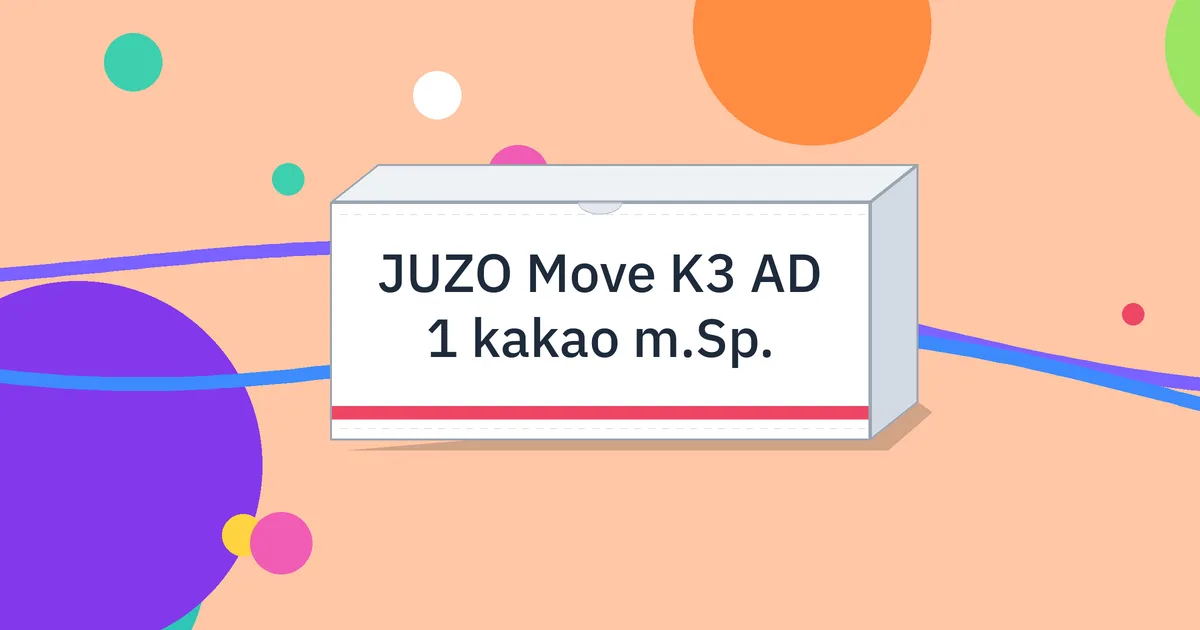 Symbolbild: Packung mit der Aufschrift JUZO Move K3 AD 1 kakao m.Sp. (PZN 18570608) – Verfügbarkeit und Bezug in Apotheken in Frankfurt am Main