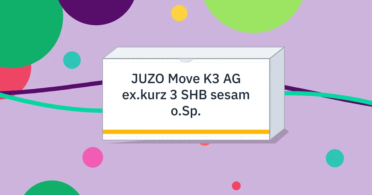 Symbolbild: Packung mit der Aufschrift JUZO Move K3 AG ex.kurz 3 SHB sesam o.Sp. (PZN 18585395) – Verfügbarkeit und Bezug in Apotheken in Frankfurt am Main