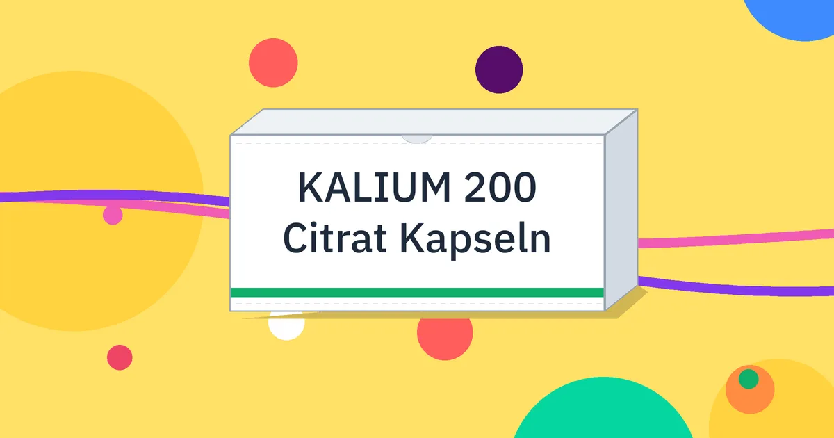 Symbolbild: Packung mit der Aufschrift KALIUM 200 Citrat Kapseln (PZN 07775508) – Verfügbarkeit und Bezug in Apotheken in Frankfurt am Main