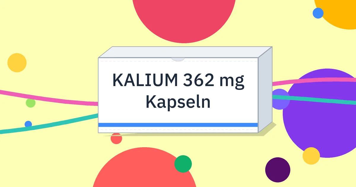 Symbolbild: Packung mit der Aufschrift KALIUM 362 mg Kapseln (PZN 15737367) – Verfügbarkeit und Bezug in Apotheken in Frankfurt am Main