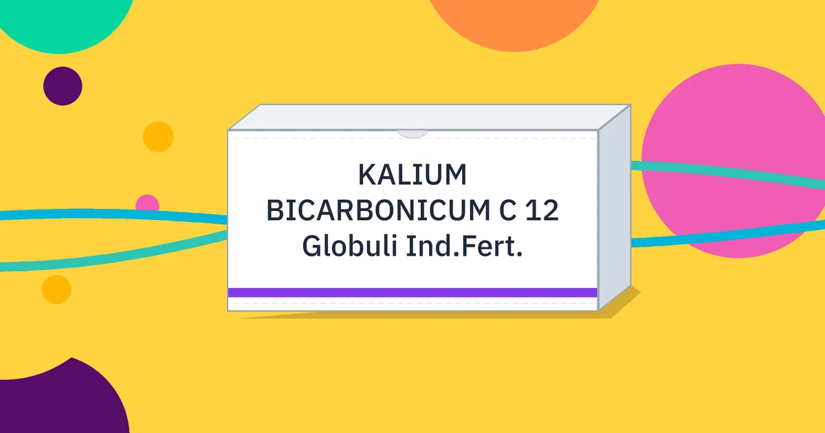 Symbolbild: Packung mit der Aufschrift KALIUM BICARBONICUM C 12 Globuli Ind.Fert. (PZN 17701043) – Verfügbarkeit und Bezug in Apotheken in Frankfurt am Main