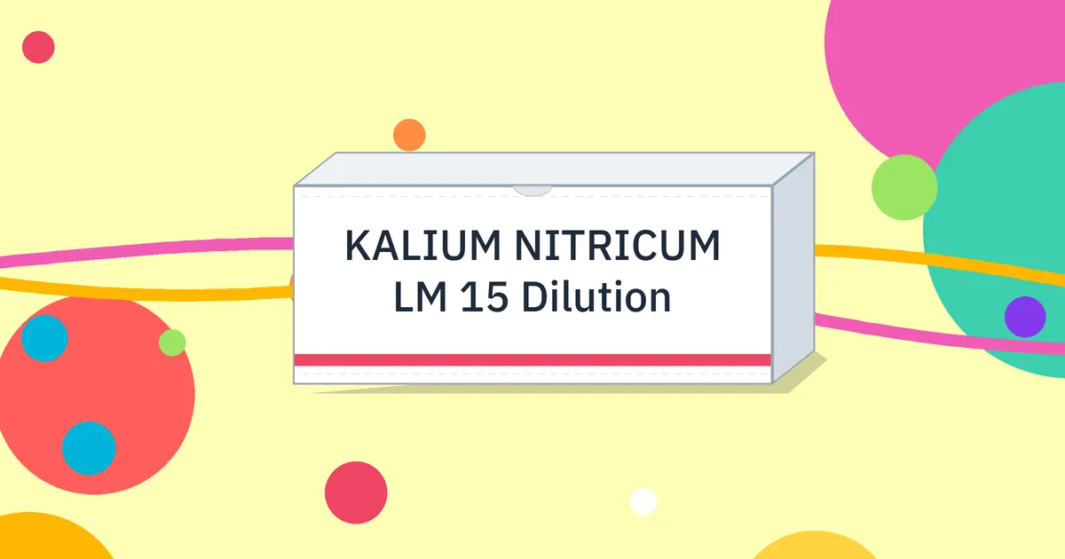 Symbolbild: Packung mit der Aufschrift KALIUM NITRICUM LM 15 Dilution (PZN 12923230) – Verfügbarkeit und Bezug in Apotheken in Frankfurt am Main
