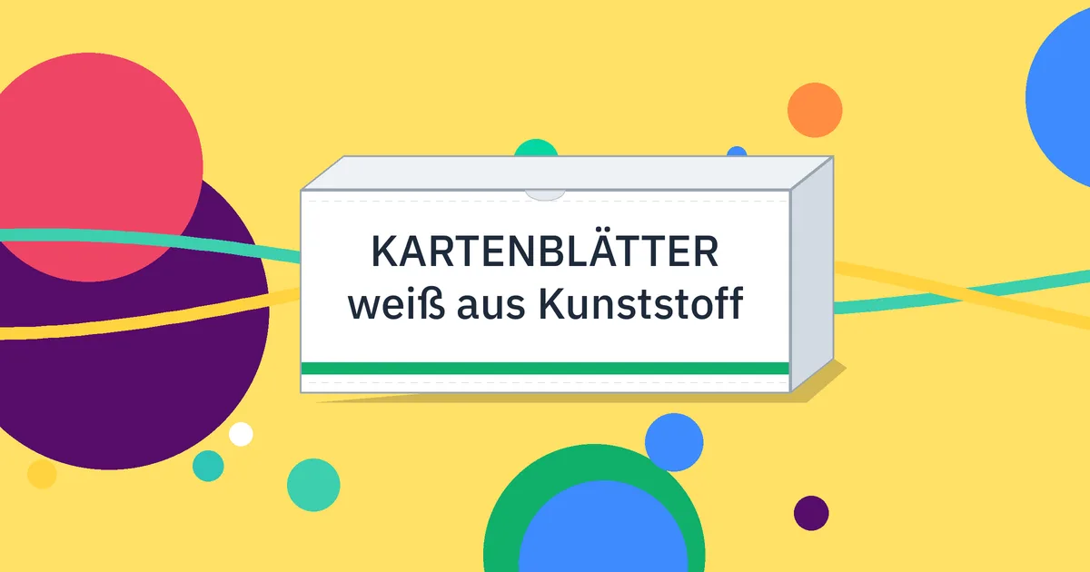 Symbolbild: Packung mit der Aufschrift KARTENBLÄTTER weiß aus Kunststoff (PZN 09082063) – Verfügbarkeit und Bezug in Apotheken in Frankfurt am Main
