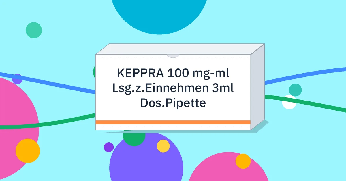 Symbolbild: Packung mit der Aufschrift KEPPRA 100 mg-ml Lsg.z.Einnehmen 3ml Dos.Pipette (PZN 11613711) – Verfügbarkeit und Bezug in Apotheken in Frankfurt am Main