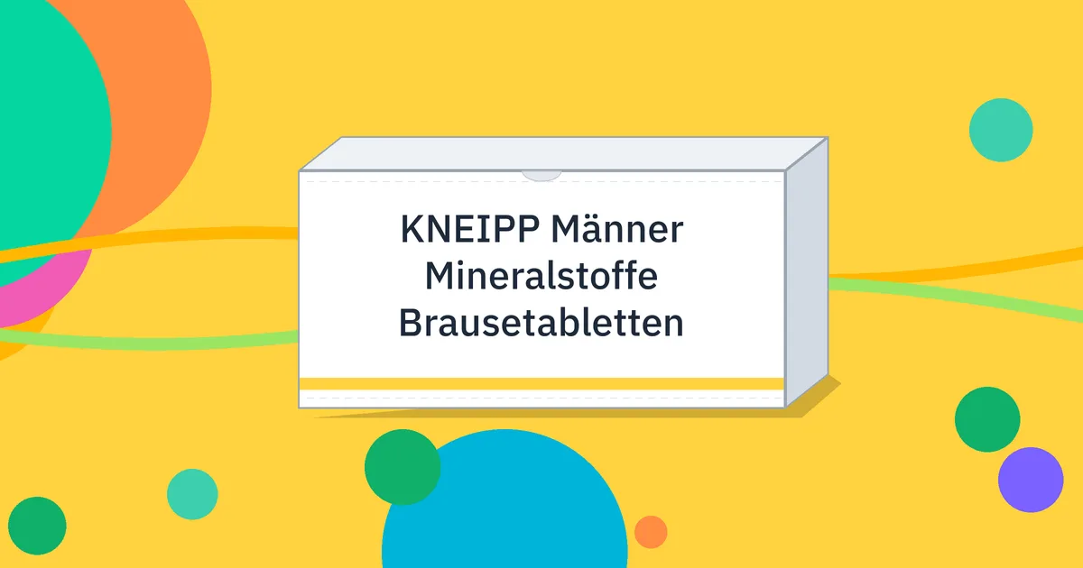 Symbolbild: Packung mit der Aufschrift KNEIPP Männer Mineralstoffe Brausetabletten (PZN 12601503) – Verfügbarkeit und Bezug in Apotheken in Frankfurt am Main