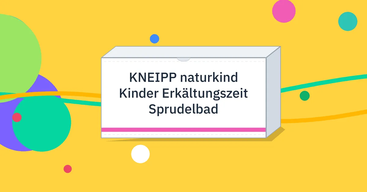 Symbolbild: Packung mit der Aufschrift KNEIPP naturkind Kinder Erkältungszeit Sprudelbad (PZN 17854918) – Verfügbarkeit und Bezug in Apotheken in Frankfurt am Main
