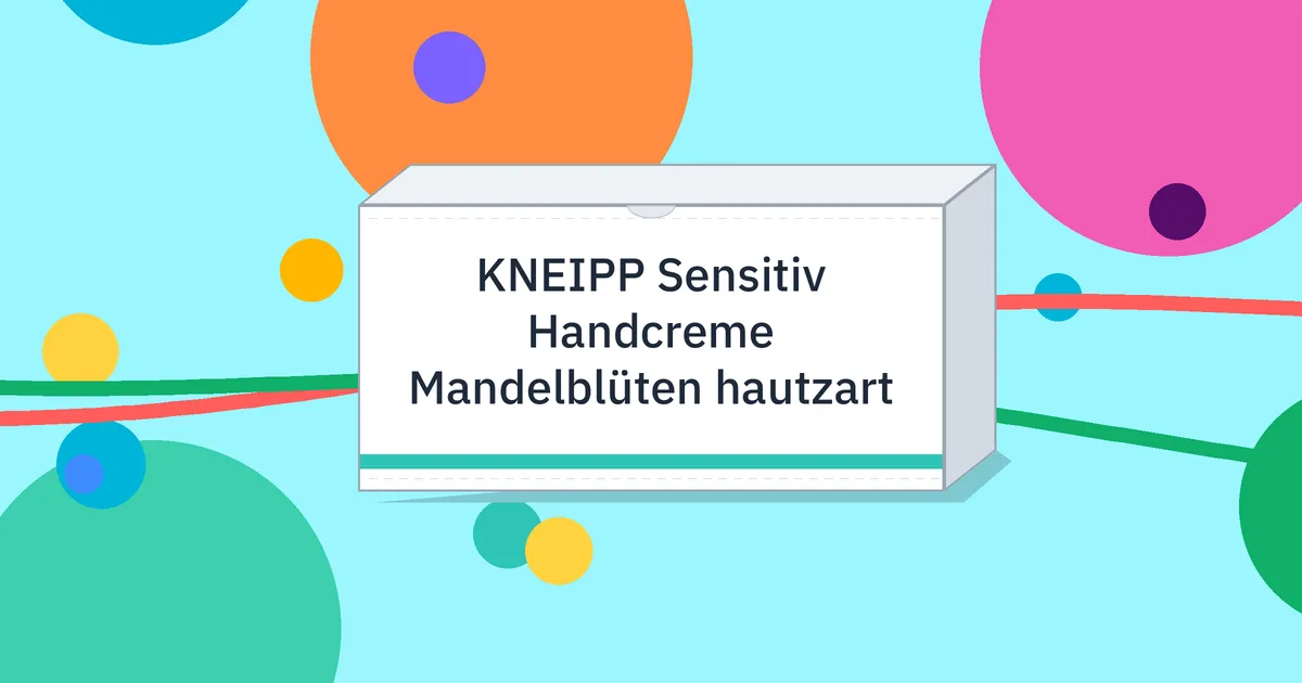 Symbolbild: Packung mit der Aufschrift KNEIPP Sensitiv Handcreme Mandelblüten hautzart (PZN 10124275) – Verfügbarkeit und Bezug in Apotheken in Frankfurt am Main
