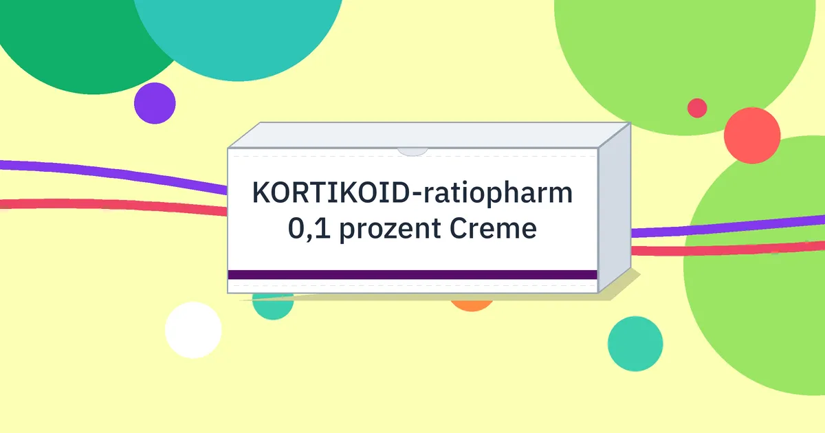Symbolbild: Packung mit der Aufschrift KORTIKOID-ratiopharm 0,1 prozent Creme (PZN 04620024) – Verfügbarkeit und Bezug in Apotheken in Frankfurt am Main