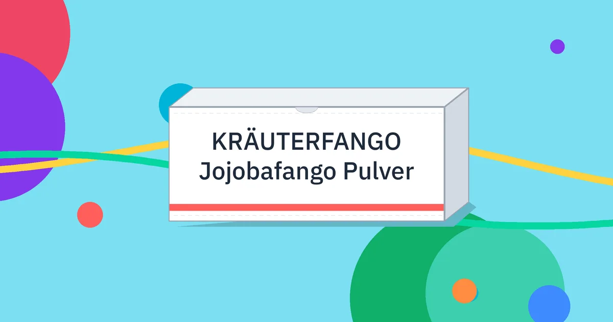 Symbolbild: Packung mit der Aufschrift KRÄUTERFANGO Jojobafango Pulver (PZN 09522987) – Verfügbarkeit und Bezug in Apotheken in Frankfurt am Main