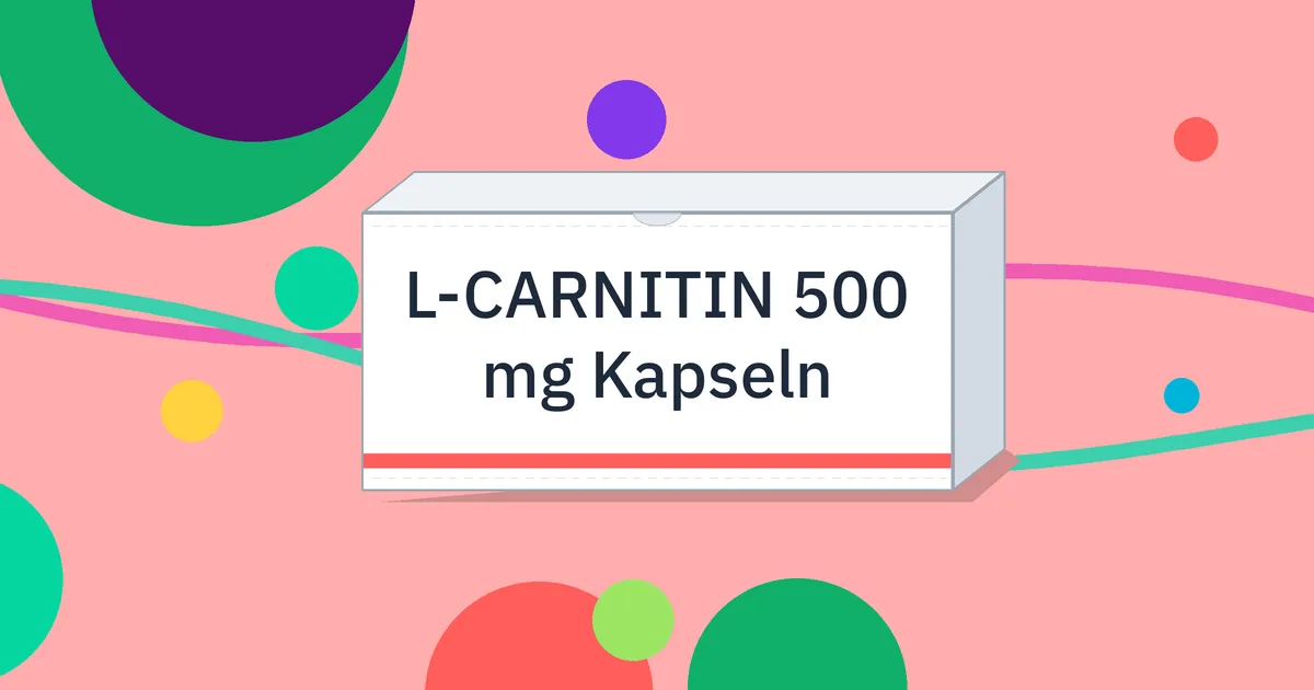Symbolbild: Packung mit der Aufschrift L-CARNITIN 500 mg Kapseln (PZN 15265460) – Verfügbarkeit und Bezug in Apotheken in Frankfurt am Main