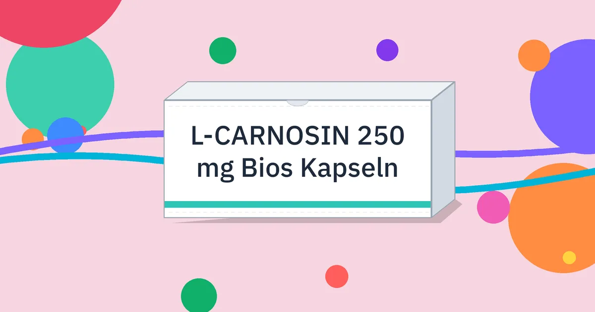 Symbolbild: Packung mit der Aufschrift L-CARNOSIN 250 mg Bios Kapseln (PZN 05981385) – Verfügbarkeit und Bezug in Apotheken in Frankfurt am Main