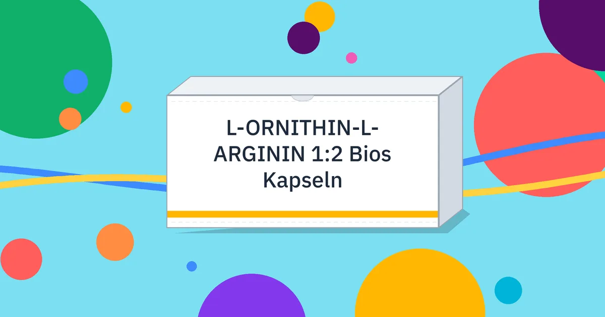 Symbolbild: Packung mit der Aufschrift L-ORNITHIN-L-ARGININ 1:2 Bios Kapseln (PZN 05981439) – Verfügbarkeit und Bezug in Apotheken in Frankfurt am Main