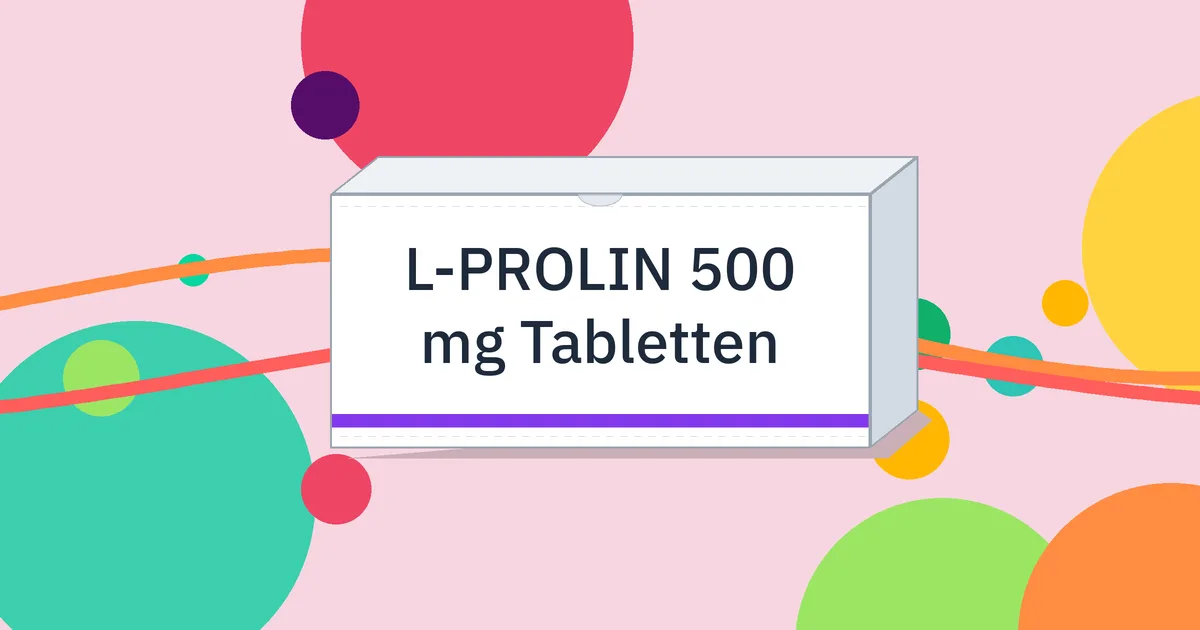 Symbolbild: Packung mit der Aufschrift L-PROLIN 500 mg Tabletten (PZN 13835278) – Verfügbarkeit und Bezug in Apotheken in Frankfurt am Main