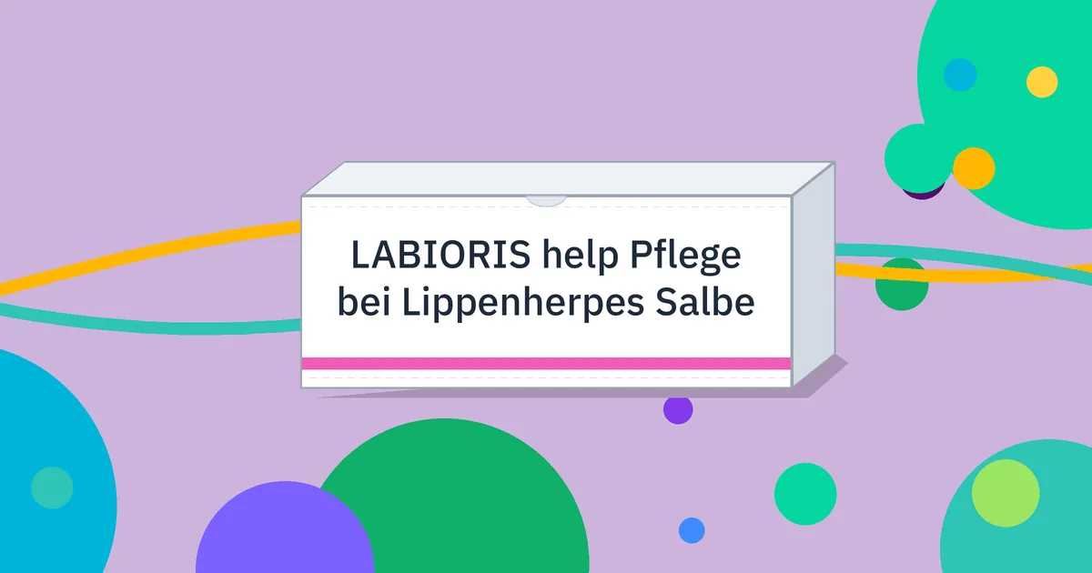 Symbolbild: Packung mit der Aufschrift LABIORIS help Pflege bei Lippenherpes Salbe (PZN 20048888) – Verfügbarkeit und Bezug in Apotheken in Frankfurt am Main