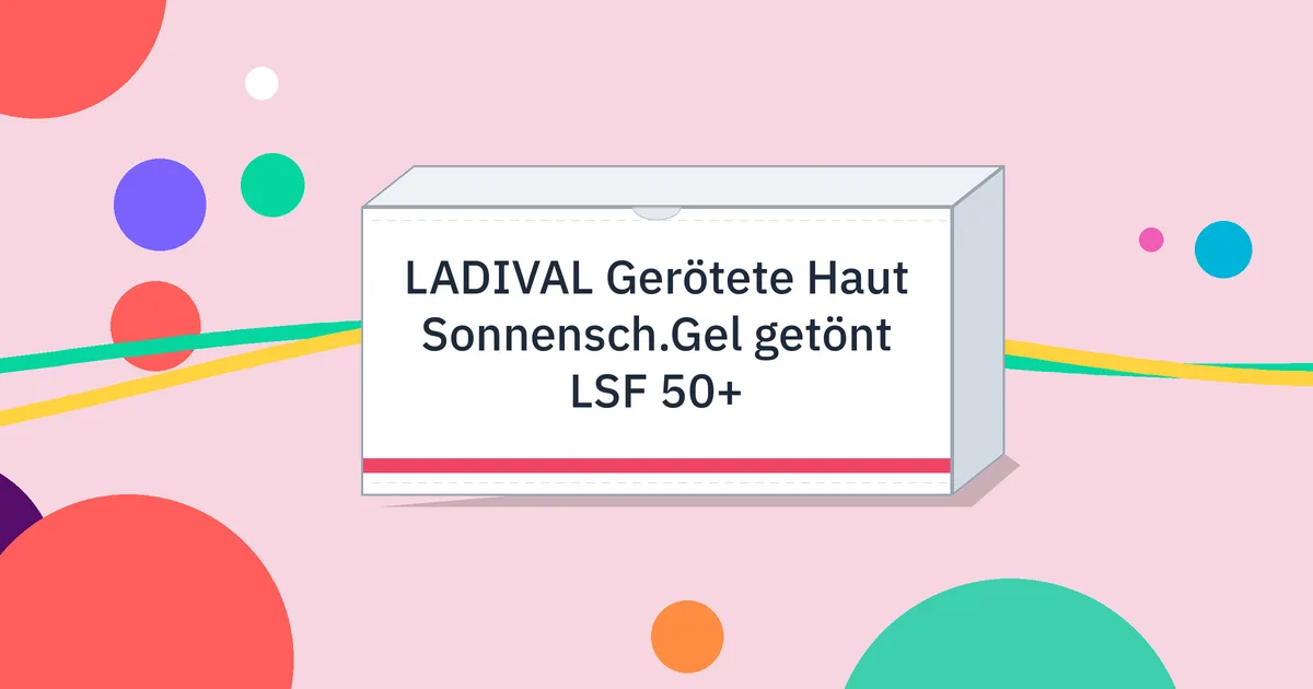 Symbolbild: Packung mit der Aufschrift LADIVAL Gerötete Haut Sonnensch.Gel getönt LSF 50+ (PZN 19742862) – Verfügbarkeit und Bezug in Apotheken in Frankfurt am Main