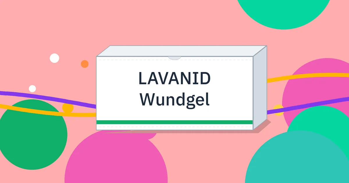 Symbolbild: Packung mit der Aufschrift LAVANID Wundgel (PZN 13909137) – Verfügbarkeit und Bezug in Apotheken in Frankfurt am Main
