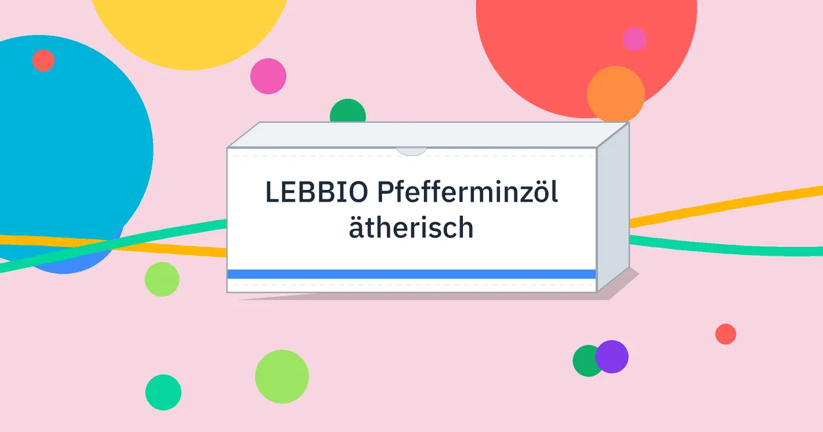 Symbolbild: Packung mit der Aufschrift LEBBIO Pfefferminzöl ätherisch (PZN 19413265) – Verfügbarkeit und Bezug in Apotheken in Frankfurt am Main