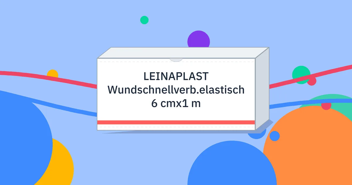 Symbolbild: Packung mit der Aufschrift LEINAPLAST Wundschnellverb.elastisch 6 cmx1 m (PZN 00971525) – Verfügbarkeit und Bezug in Apotheken in Frankfurt am Main