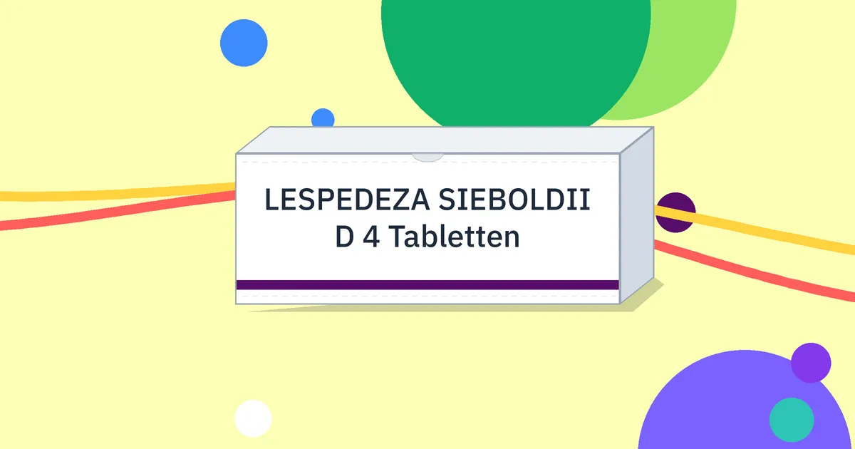 Symbolbild: Packung mit der Aufschrift LESPEDEZA SIEBOLDII D 4 Tabletten (PZN 07172365) – Verfügbarkeit und Bezug in Apotheken in Frankfurt am Main