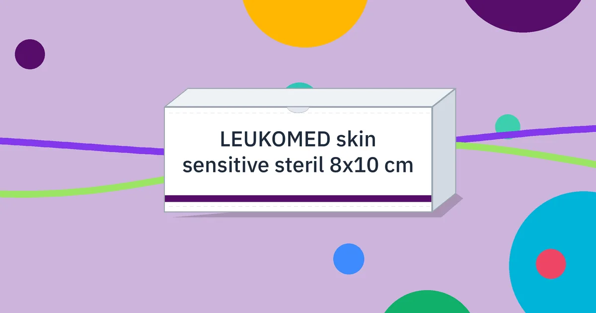 Symbolbild: Packung mit der Aufschrift LEUKOMED skin sensitive steril 8x10 cm (PZN 19472960) – Verfügbarkeit und Bezug in Apotheken in Frankfurt am Main