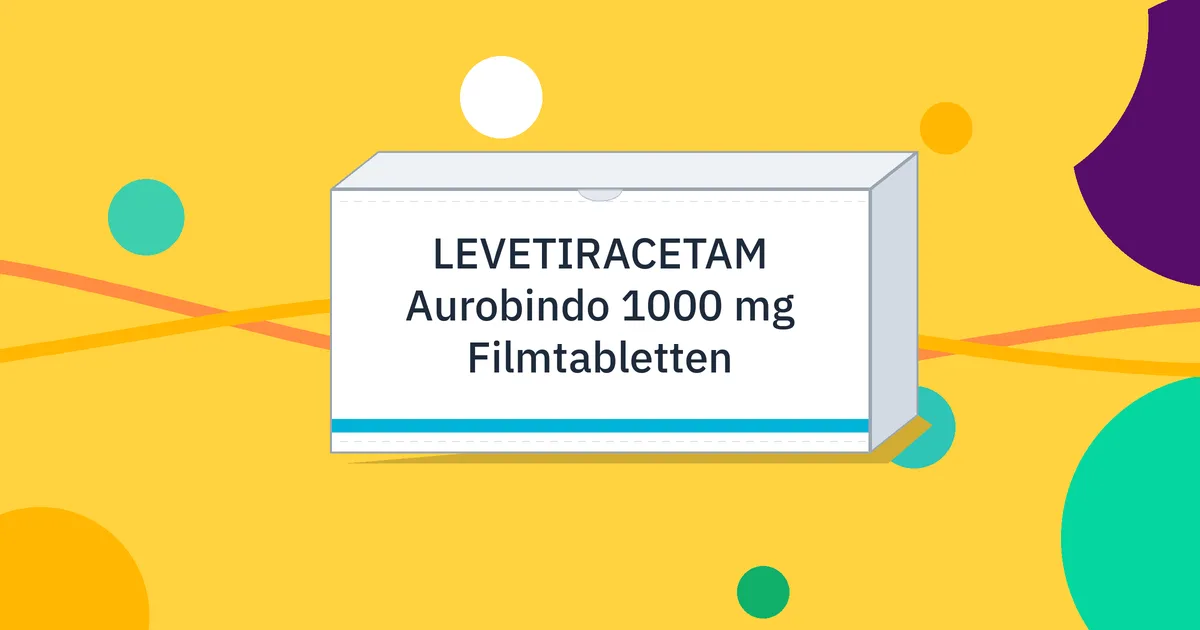 Symbolbild: Packung mit der Aufschrift LEVETIRACETAM Aurobindo 1000 mg Filmtabletten (PZN 09478795) – Verfügbarkeit und Bezug in Apotheken in Frankfurt am Main
