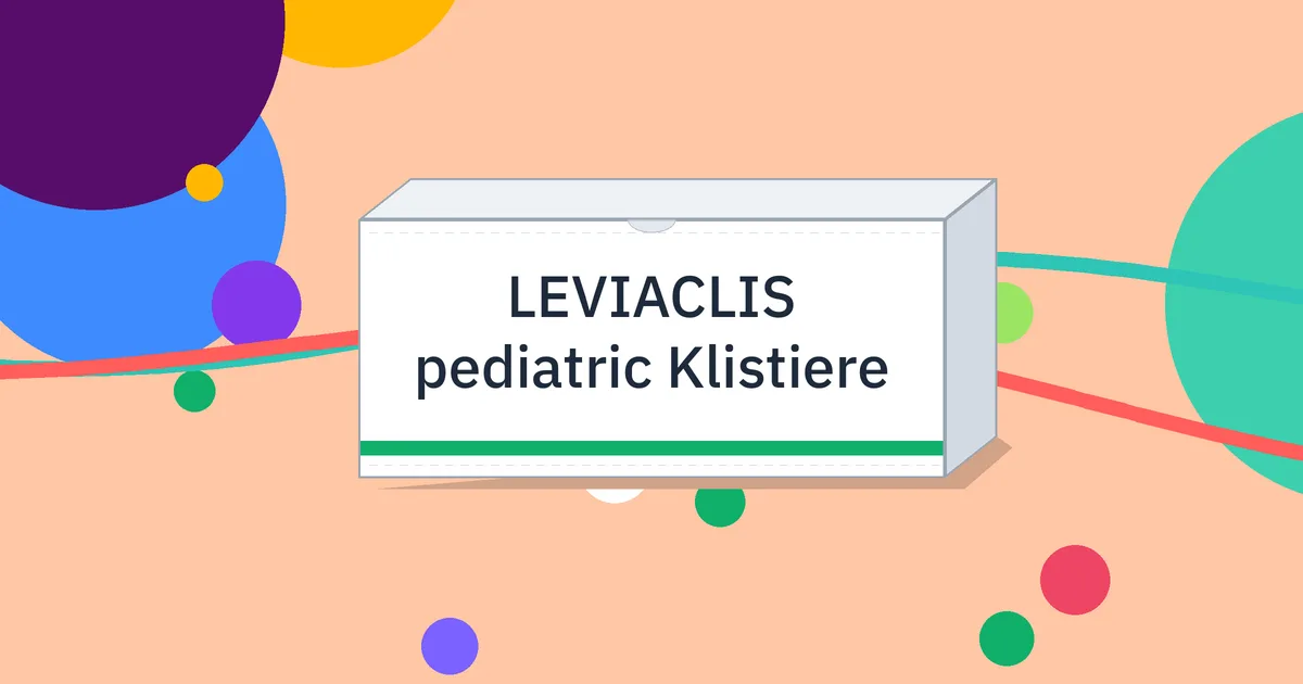 Symbolbild: Packung mit der Aufschrift LEVIACLIS pediatric Klistiere (PZN 11173198) – Verfügbarkeit und Bezug in Apotheken in Frankfurt am Main
