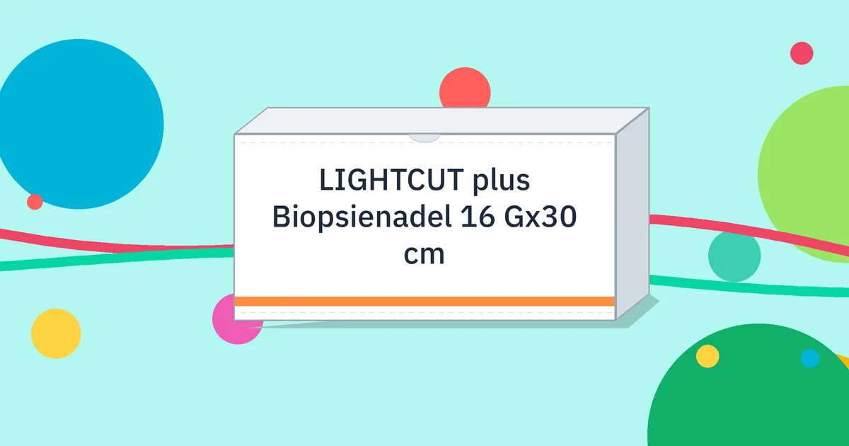 Symbolbild: Packung mit der Aufschrift LIGHTCUT plus Biopsienadel 16 Gx30 cm (PZN 16922061) – Verfügbarkeit und Bezug in Apotheken in Frankfurt am Main
