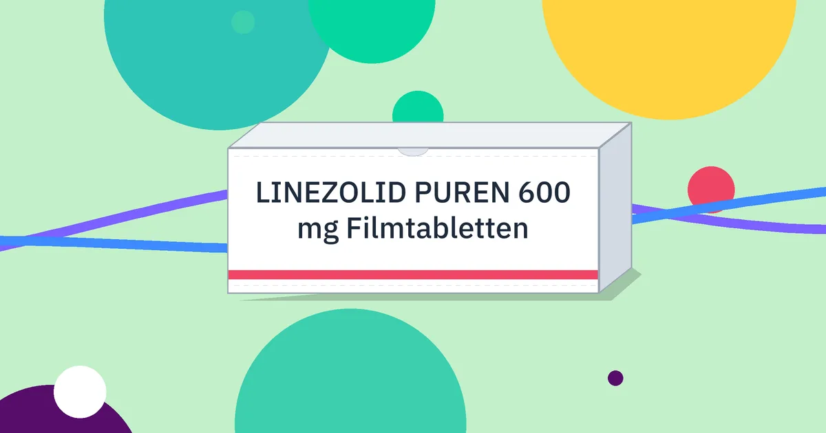 Symbolbild: Packung mit der Aufschrift LINEZOLID PUREN 600 mg Filmtabletten (PZN 11314345) – Verfügbarkeit und Bezug in Apotheken in Frankfurt am Main