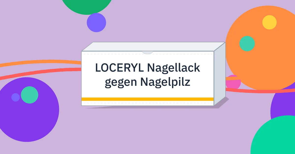 Symbolbild: Packung mit der Aufschrift LOCERYL Nagellack gegen Nagelpilz (PZN 05909318) – Verfügbarkeit und Bezug in Apotheken in Frankfurt am Main