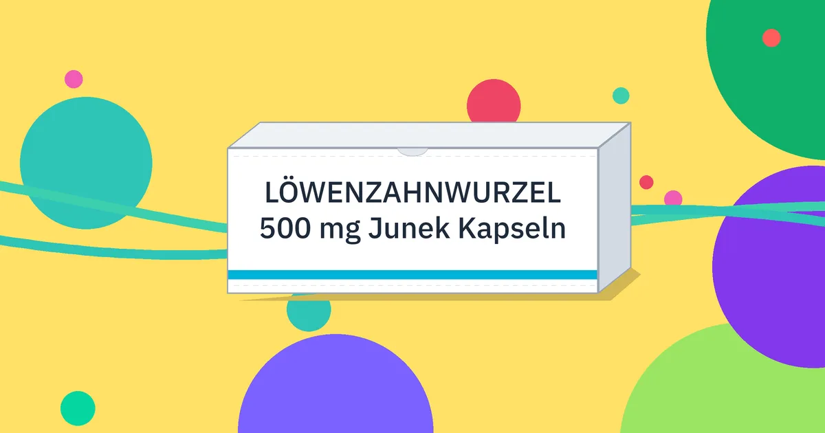 Symbolbild: Packung mit der Aufschrift LÖWENZAHNWURZEL 500 mg Junek Kapseln (PZN 19786960) – Verfügbarkeit und Bezug in Apotheken in Frankfurt am Main