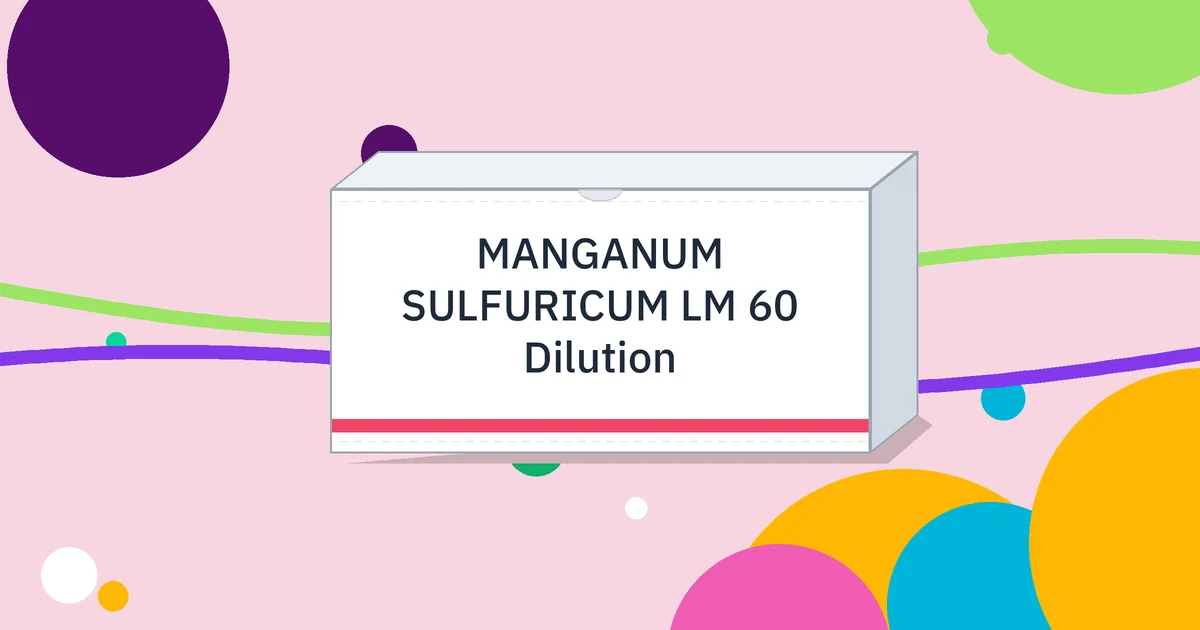 Symbolbild: Packung mit der Aufschrift MANGANUM SULFURICUM LM 60 Dilution (PZN 12946260) – Verfügbarkeit und Bezug in Apotheken in Frankfurt am Main