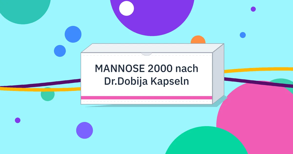 Symbolbild: Packung mit der Aufschrift MANNOSE 2000 nach Dr.Dobija Kapseln (PZN 19629752) – Verfügbarkeit und Bezug in Apotheken in Frankfurt am Main