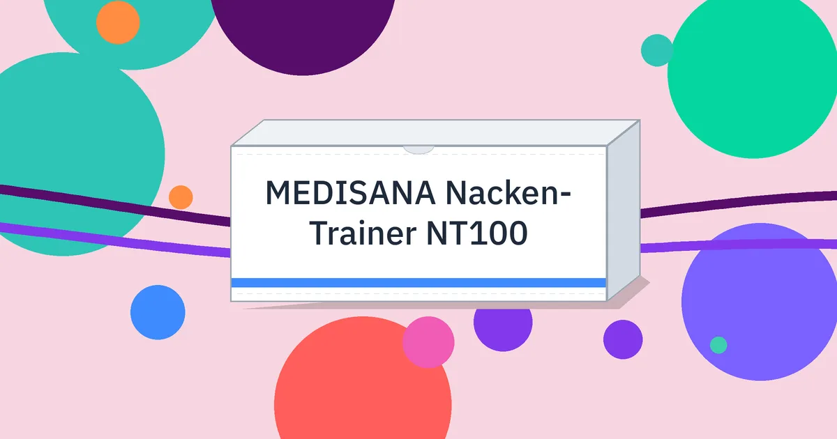 Symbolbild: Packung mit der Aufschrift MEDISANA Nacken-Trainer NT100 (PZN 20902199) – Verfügbarkeit und Bezug in Apotheken in Frankfurt am Main