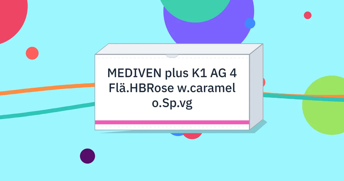 Symbolbild: Packung mit der Aufschrift MEDIVEN plus K1 AG 4 Flä.HBRose w.caramel o.Sp.vg (PZN 15914473) – Verfügbarkeit und Bezug in Apotheken in Frankfurt am Main