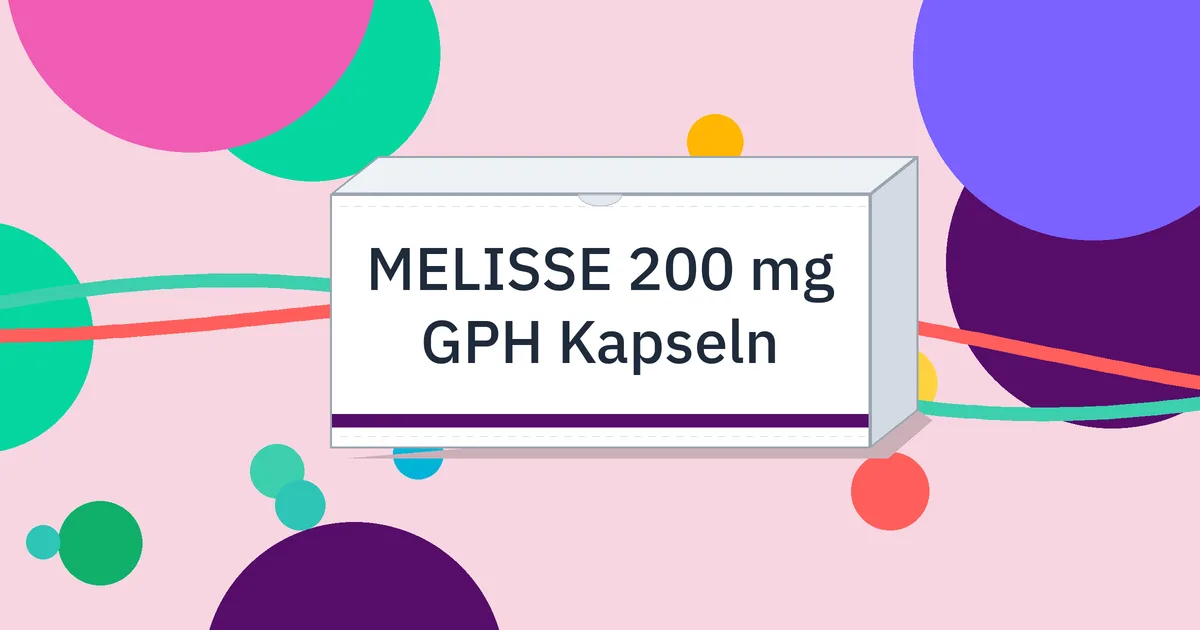 Symbolbild: Packung mit der Aufschrift MELISSE 200 mg GPH Kapseln (PZN 09749047) – Verfügbarkeit und Bezug in Apotheken in Frankfurt am Main